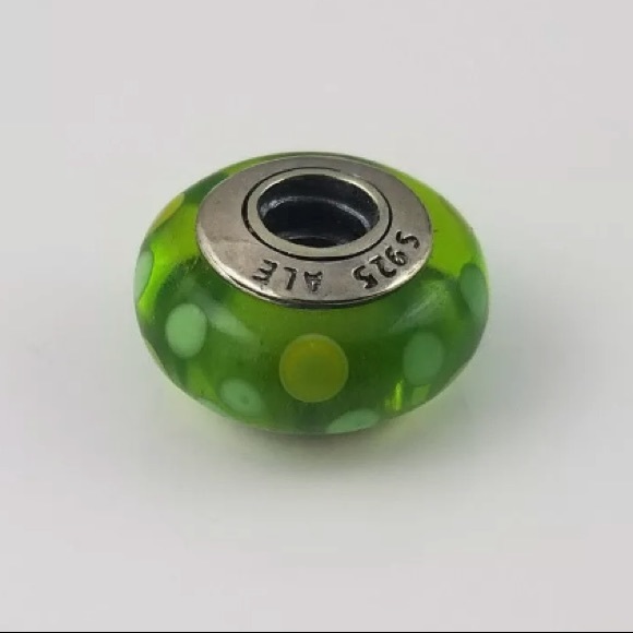 Pandora | Jewelry | New Pandora Green Bubble Glass Bead Retired | Poshmark